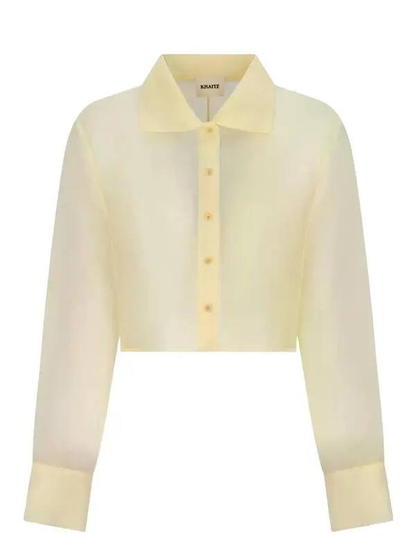 Khaite Jasen Cropped Shirt - Yellow