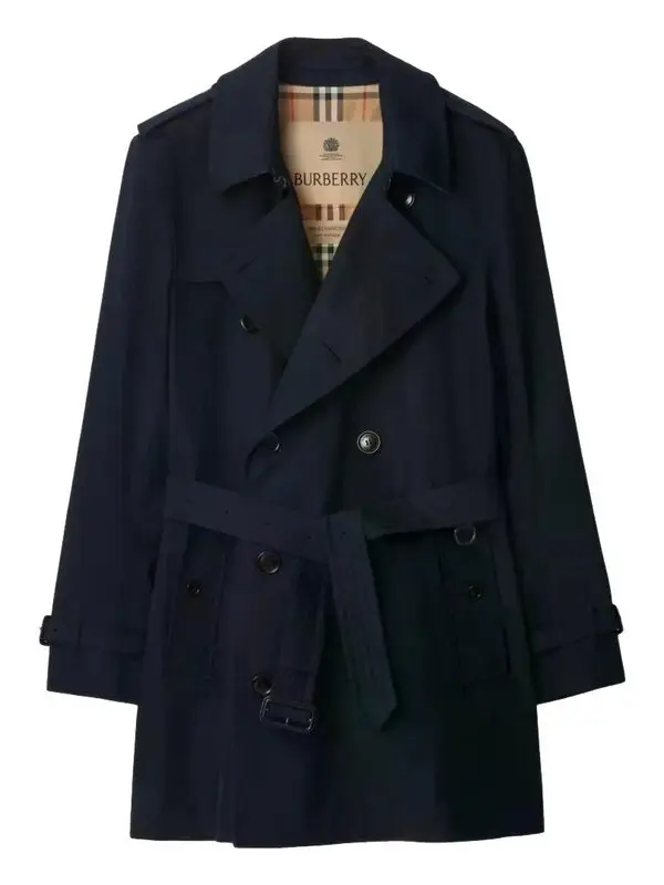 Burberry Long-sleeve Trench Coat - Blue