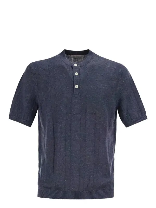 Brunello Cucinelli Ribbed T-shirt - Blue
