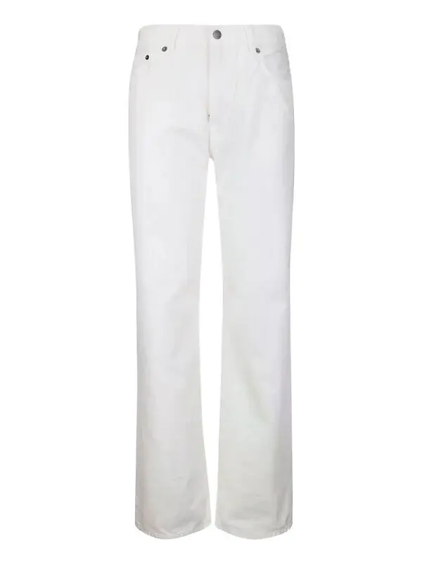 HAIKURE Logo Patch High-waisted Jeans - White