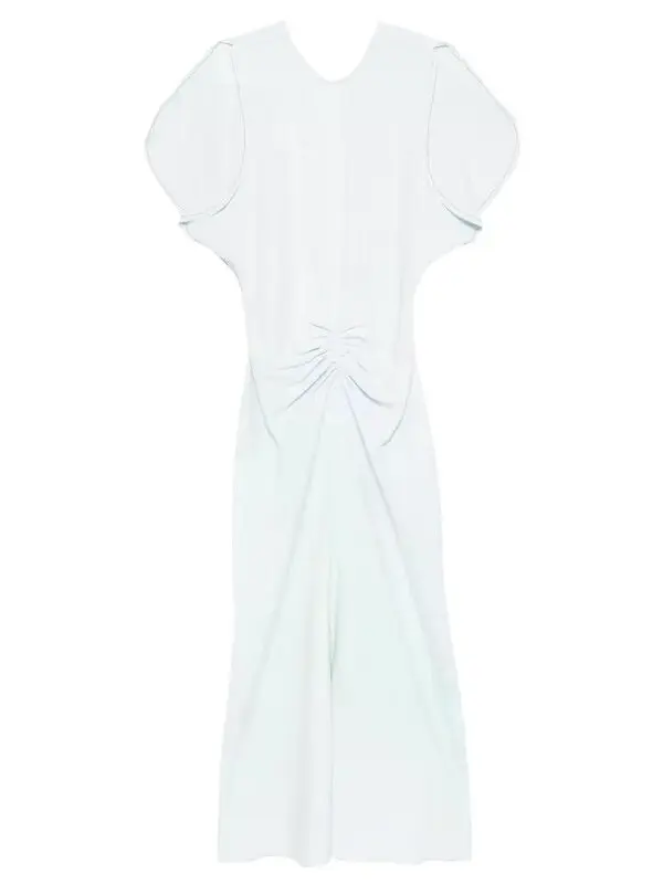 Victoria Beckham Gathered-waist Midi Dress - Blue