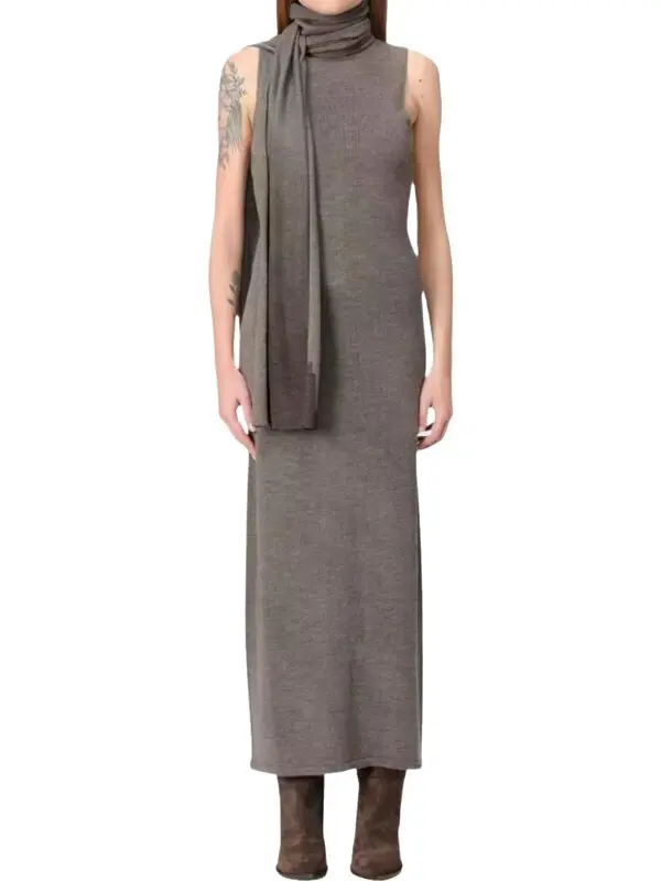 Staud Canal Roll-neck Maxi Dress - Brown