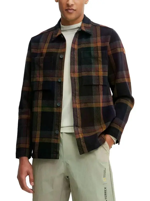 Fjallraven Check-pattern Two-pocket Shirt Jacket - Blue