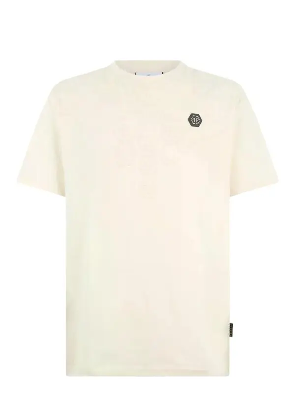 Philipp Plein Round-neck Monogram T-shirt - Neutrals
