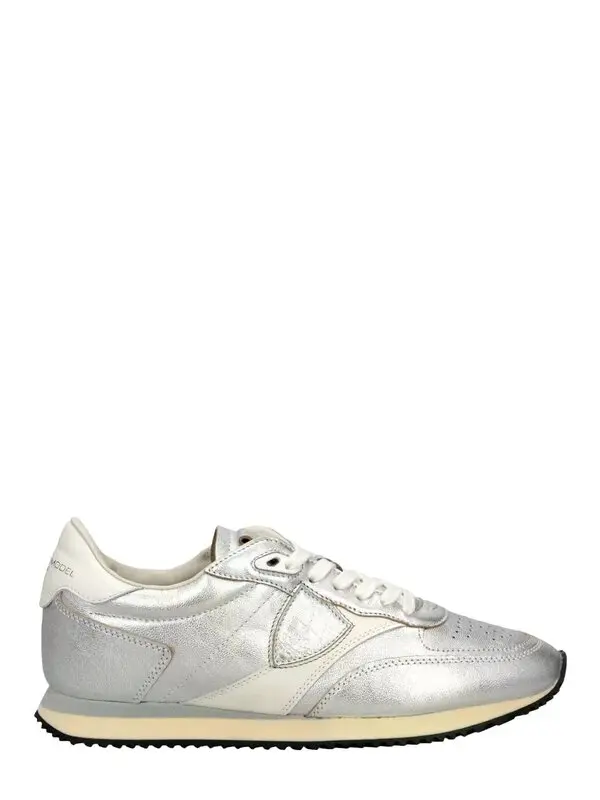 Philippe Model Belleville Panelled Sneakers - Silver