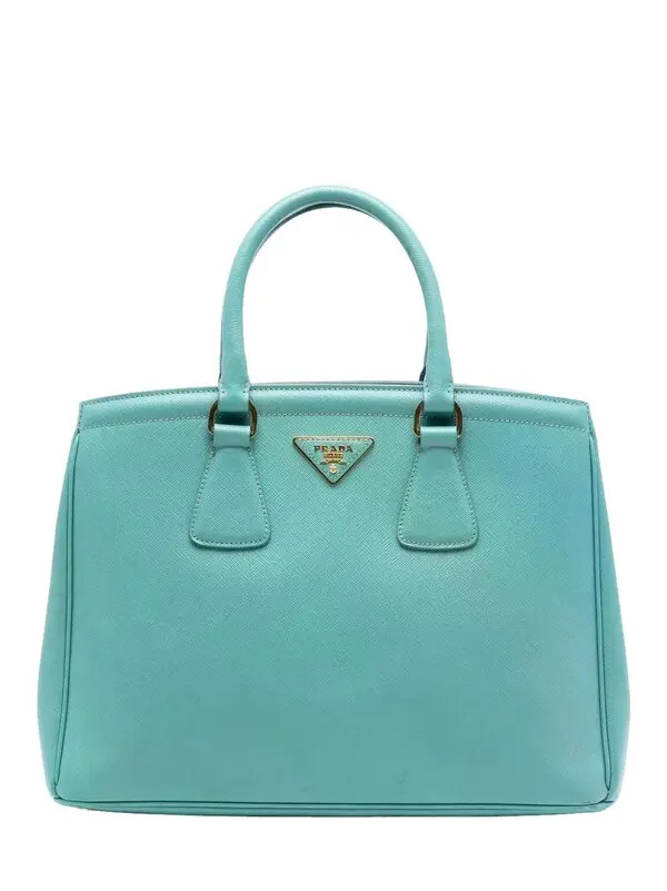 Prada Saffiano Lux Parabole Tote Bag - Blue