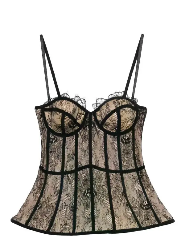 Giuseppe Di Morabito Lace Corset Top - Neutrals