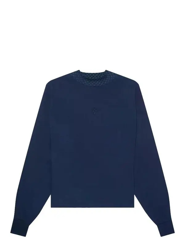 Place Of Ëlms Monolink Print Long Sleeve T-shirt - Blue