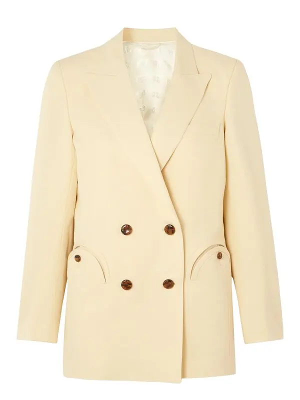 BLAZÉ MILANO Savannah Everyday Linen And Silk-blend Blazer - Yellow