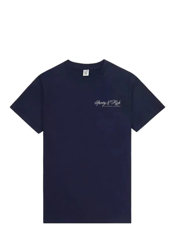 SPORTY & RICH Logo-print T-shirt - Blue