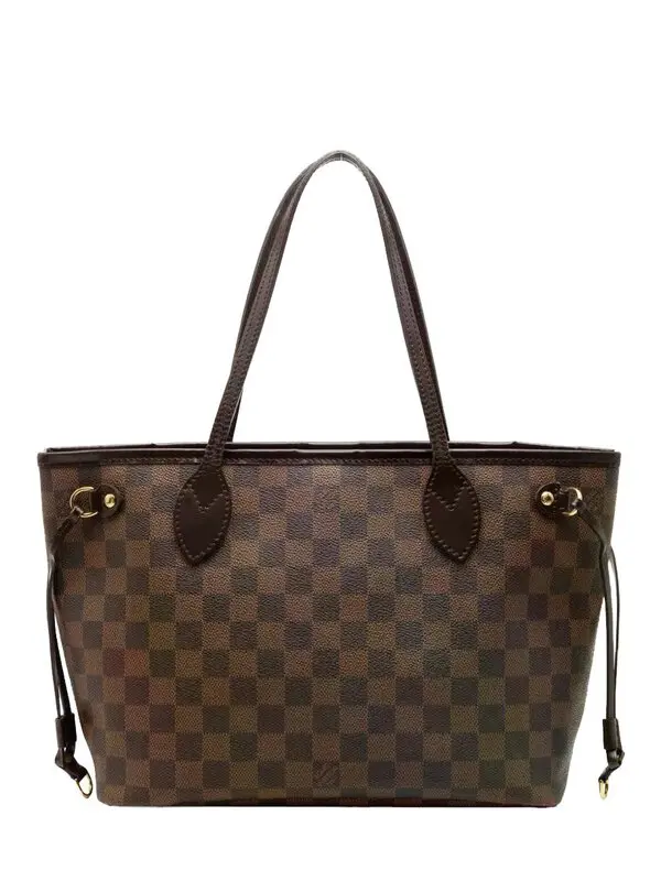 LOUIS VUITTON 2010 Damier Ebene Neverfull Pm Tote Bag - Brown