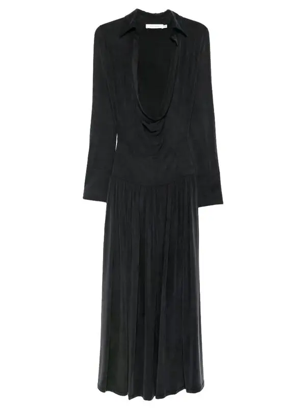 AYA MUSE Mer Pleated Midi Dress - Grey