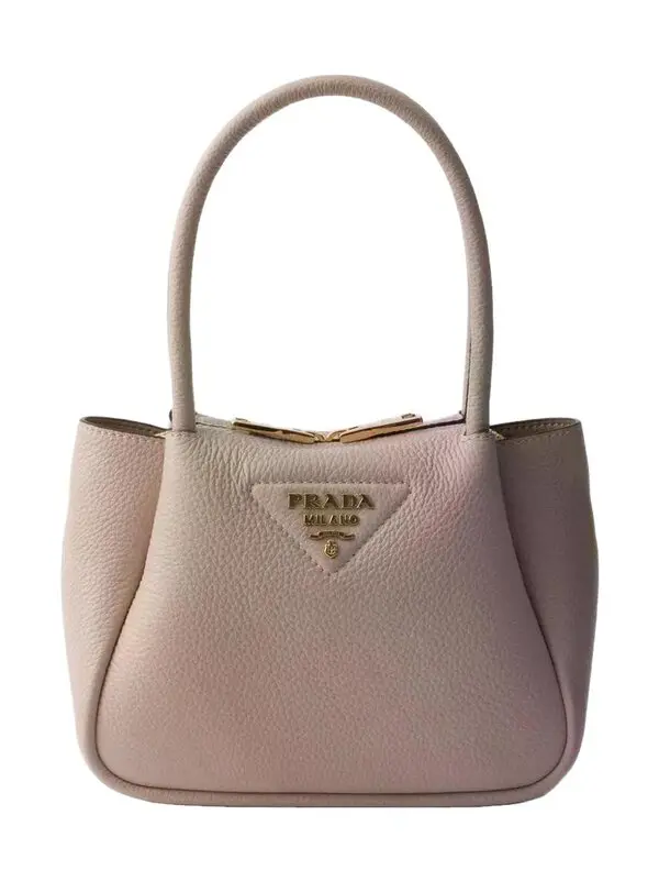 Prada Leather Tote Bag - Neutrals