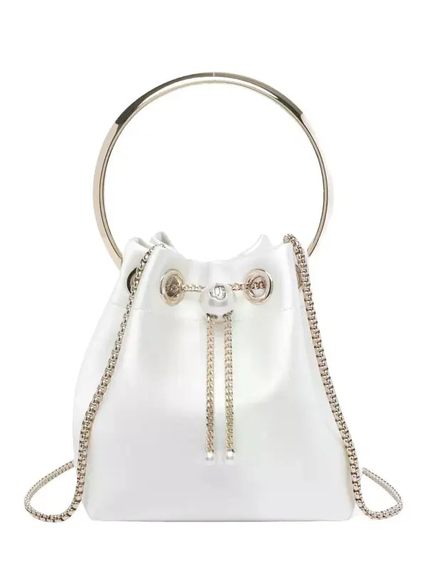 JIMMY CHOO Bon Bon Ring-handle Mini Bag - White