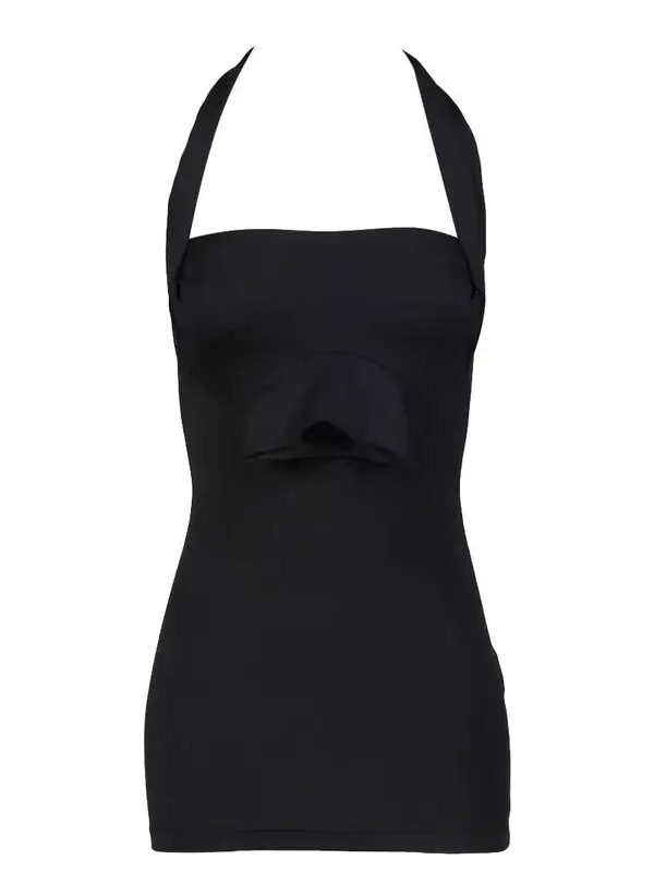 Vetements Halterneck Mini Dress - Black