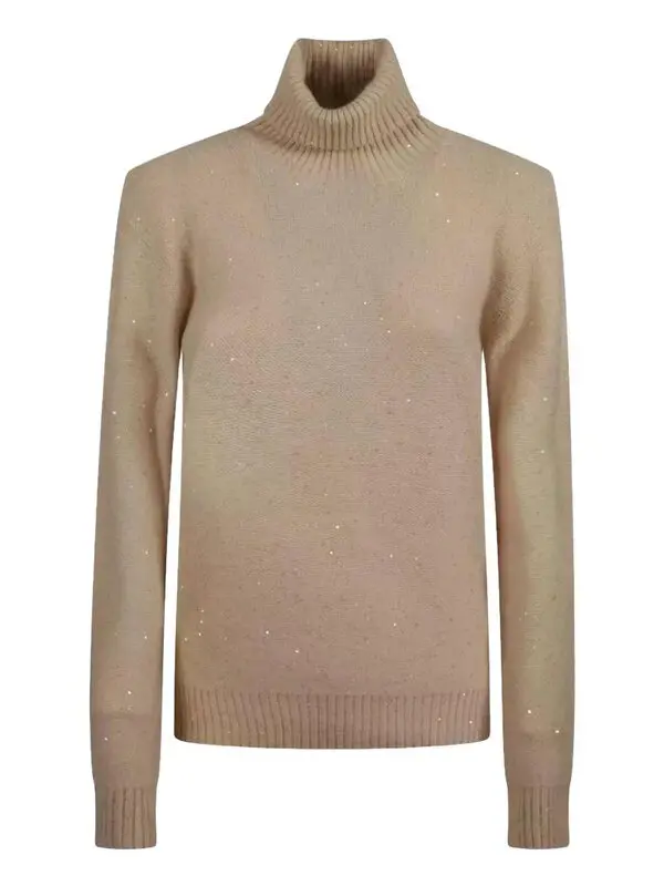 Fabiana Filippi Embellished Roll-neck Top - Neutrals
