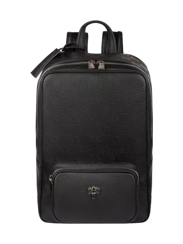 Place Of Ëlms Logo-embossed Leather Backpack - Black