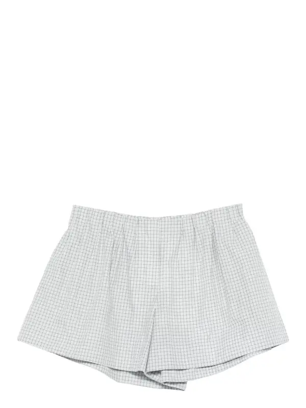 Brandon Maxwell Checked Shorts - Grey