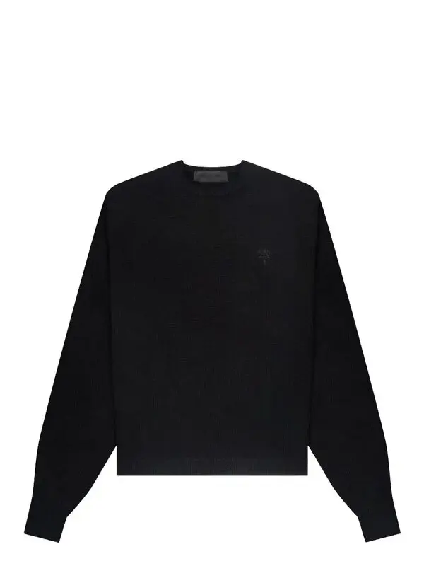 Place Of Ëlms Embroidered Crew Neck Sweater - Black
