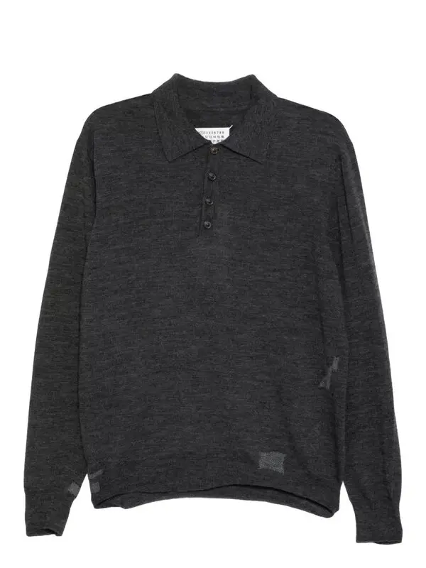 MAISON MARGIELA Patchwork Polo Shirt - Grey