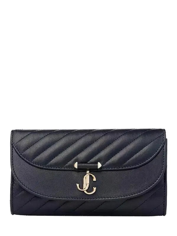 JIMMY CHOO Avenue Curve Quilted Shoulder Bag - Blue