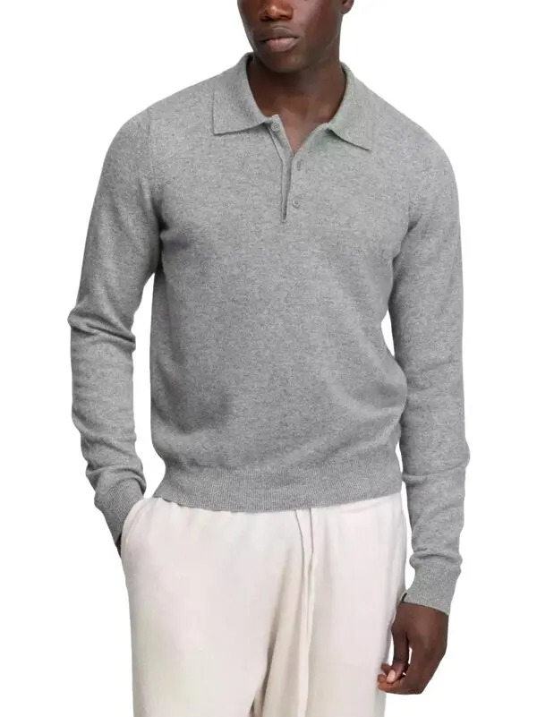 Extreme Cashmere N°223 Be Long-sleeve Polo Shirt - Grey