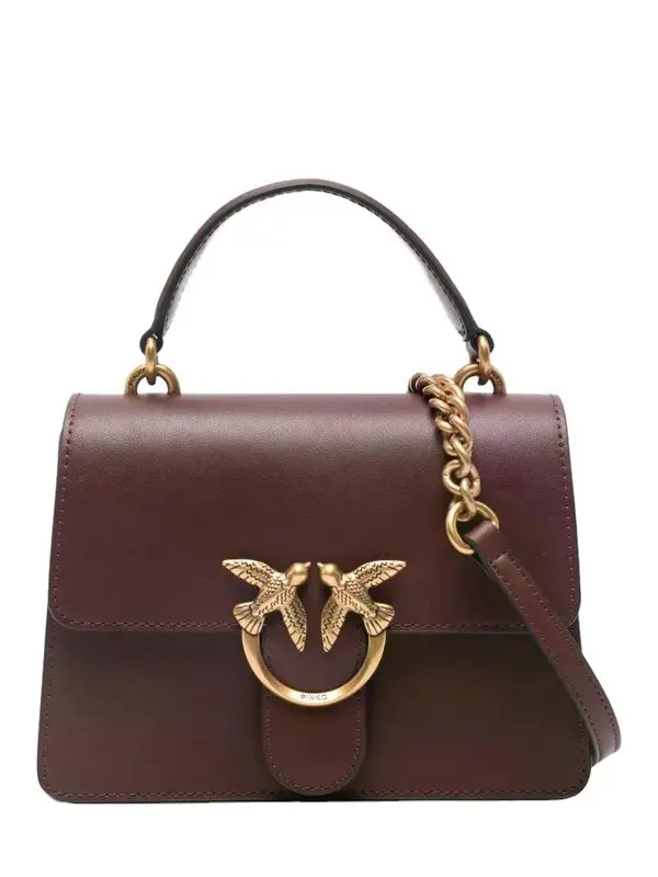 Pinko Mini Love Leather Tote Bag - Red
