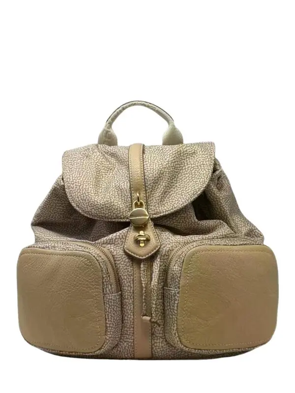 Borbonese Printed Backpack - Neutrals