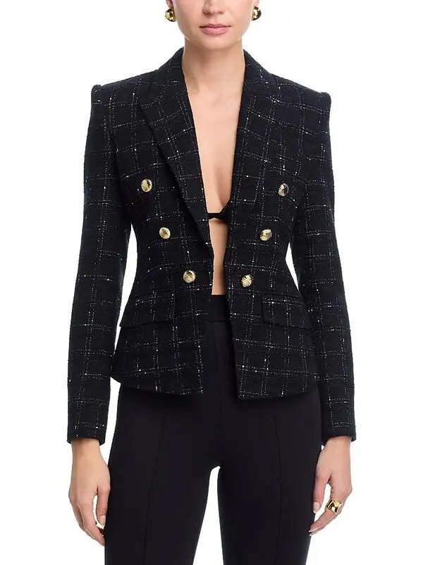 Generation Love Elsa Tweed Blazer - Black/white