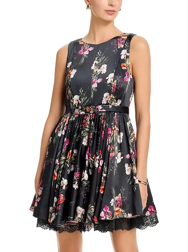 Cinq À Sept Iris Bouquet Caelia Dress - Black Multi