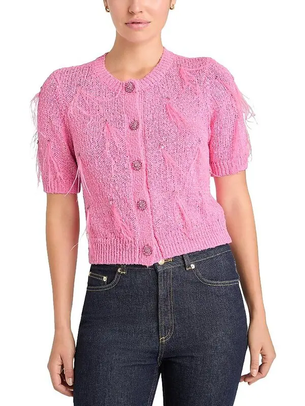 Cinq À Sept Coralie Cardigan Sweater - Electric Pink