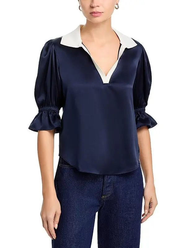Cinq À Sept Freida Top - Navy/ivory