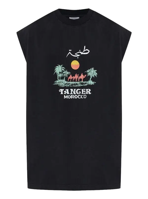 Vetements Morocco Tourist Sleeveless Tee - Black