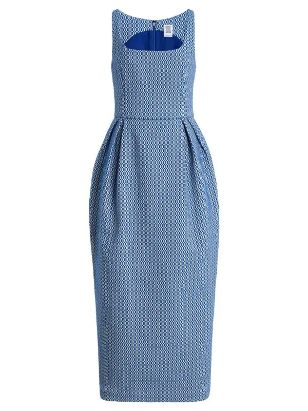 Rosie Assoulin Peg Woven Midi Dress - Blue