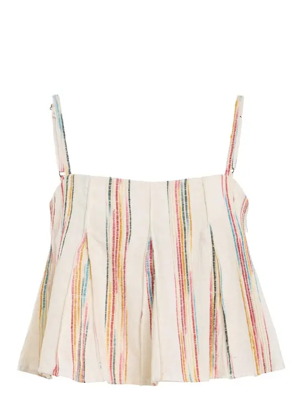 Rosie Assoulin Million Pleats Bandeau Top - Multi