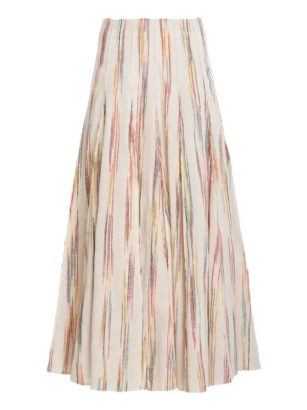 Rosie Assoulin Million Pleats Silk Skirt - Multi