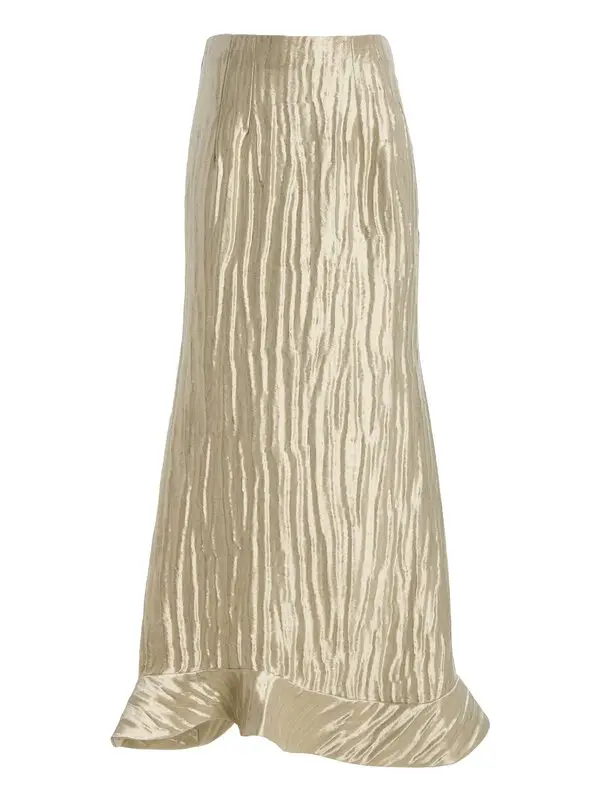 Rosie Assoulin Silk-blend Maxi Skirt - Silver