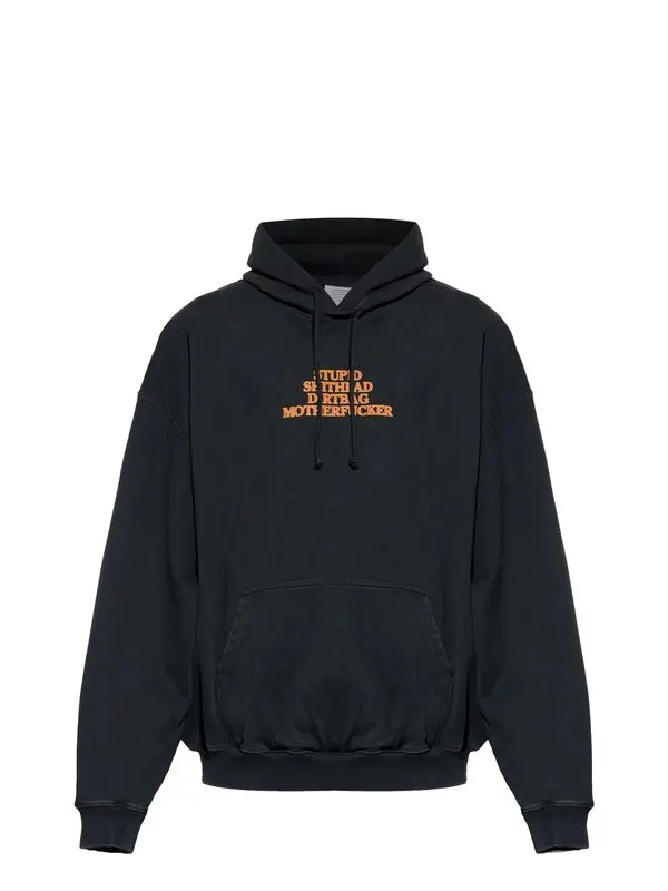 Vetements Printed Oversized Sweatshirt - Black