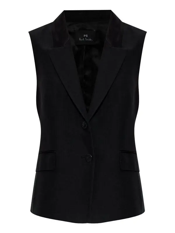 Paul Smith Vest With Closed Lapels - Black