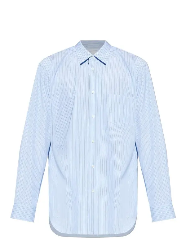 Comme Des Garçons Shirt With A Striped Pattern - Light Blue