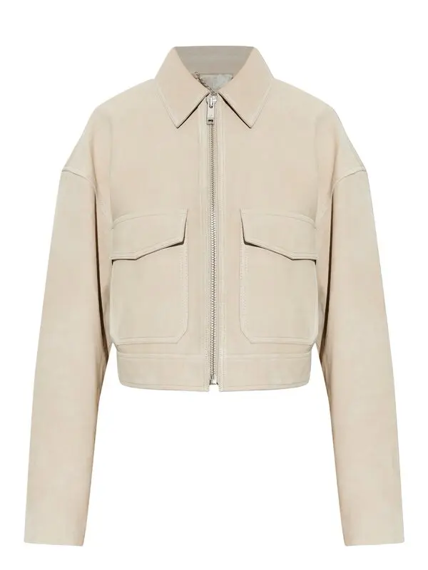 ANINE BING Christian Suede Jacket - Cream