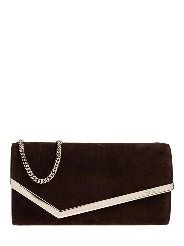 JIMMY CHOO Emmie’ Clutch - Brown
