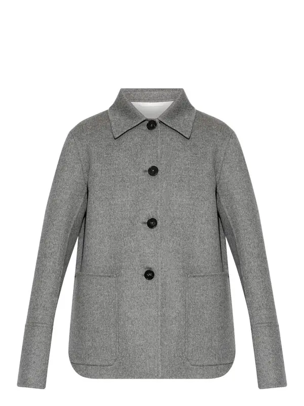 JIL SANDER Cashmere Shirt Jacket - Grey