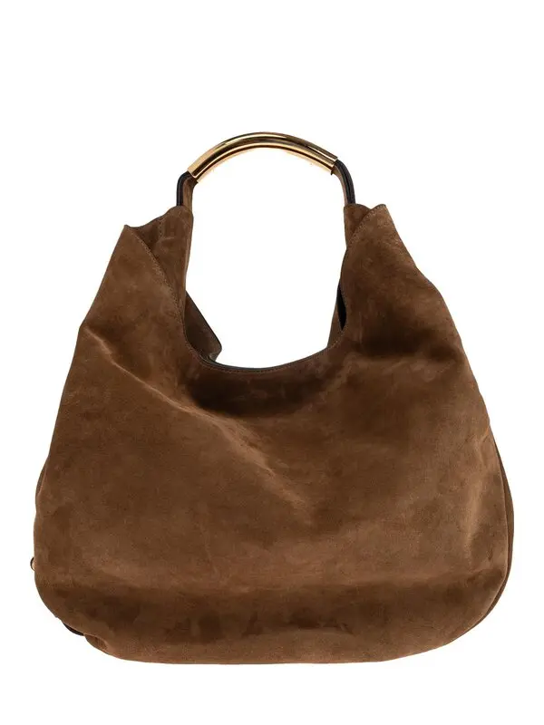 Moschino Suede Handbag - Brown