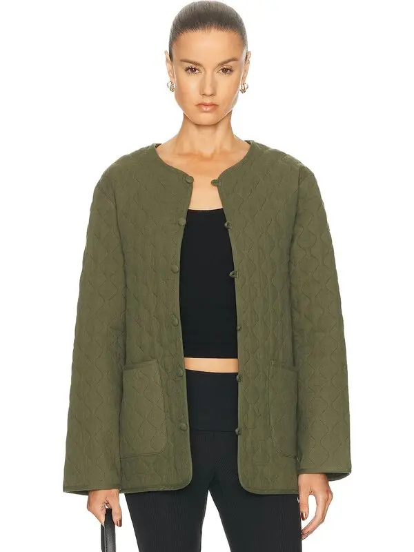 Donni. The Quilted Loop Jacket - Oregano