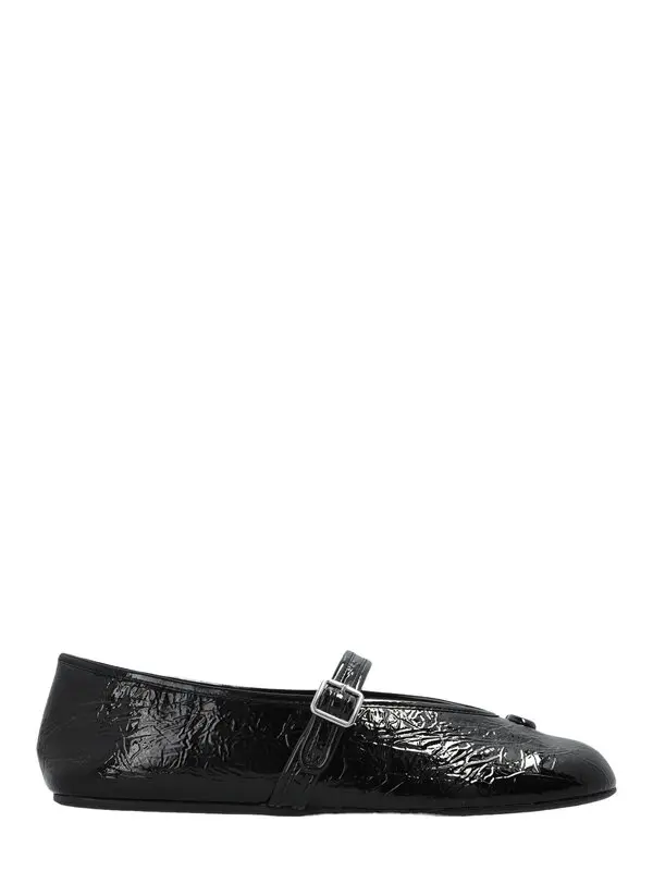 COACH Sculpted Crinkle Ballerinas - Black