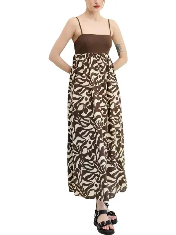 Abercrombie Floral-pattern Midi Dress - Brown