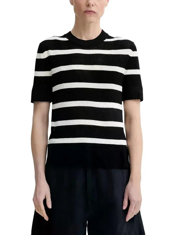 Filippa K Striped-pattern Short-sleeve T-shirt - Black