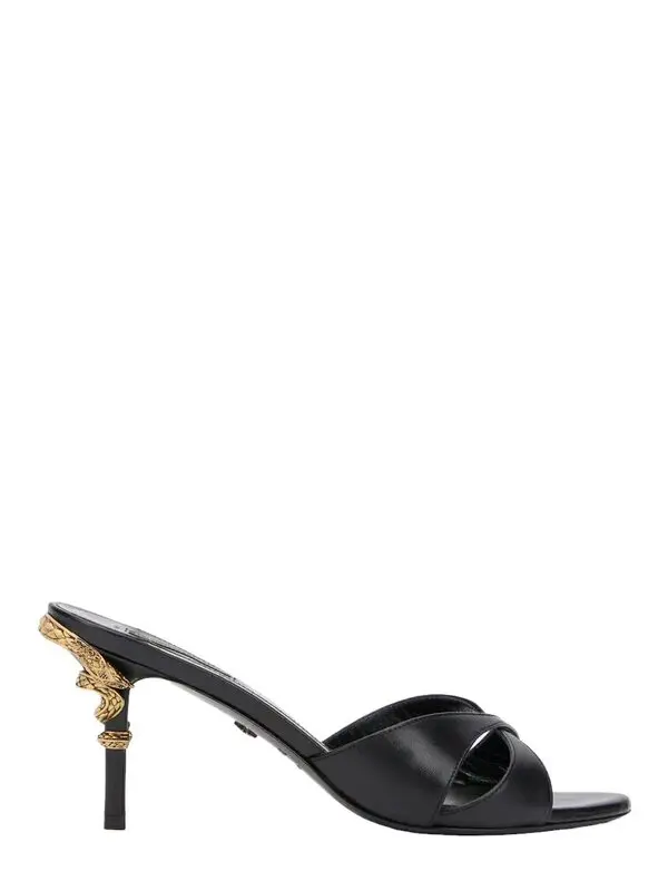 Roberto Cavalli Serpentine High Heel Sandals - Black