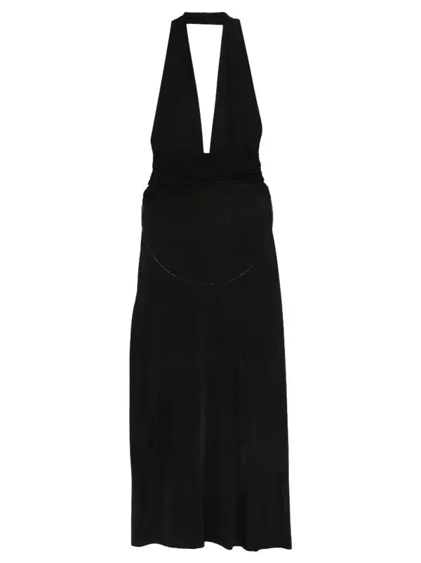 AYA MUSE Zirra V-neck Midi Dress - Black